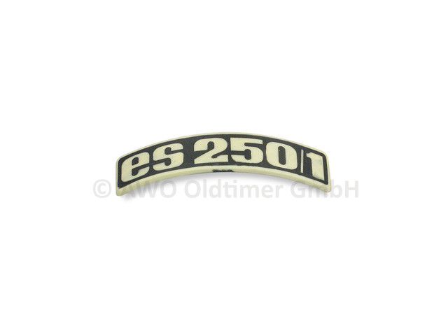 Plakette / Emblem / Schriftzug Kunststoff MZ ES250/1