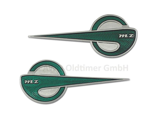 Plakette / Emblem / Schriftzug "MZ" gerade klein Aluminium MZ ES125,